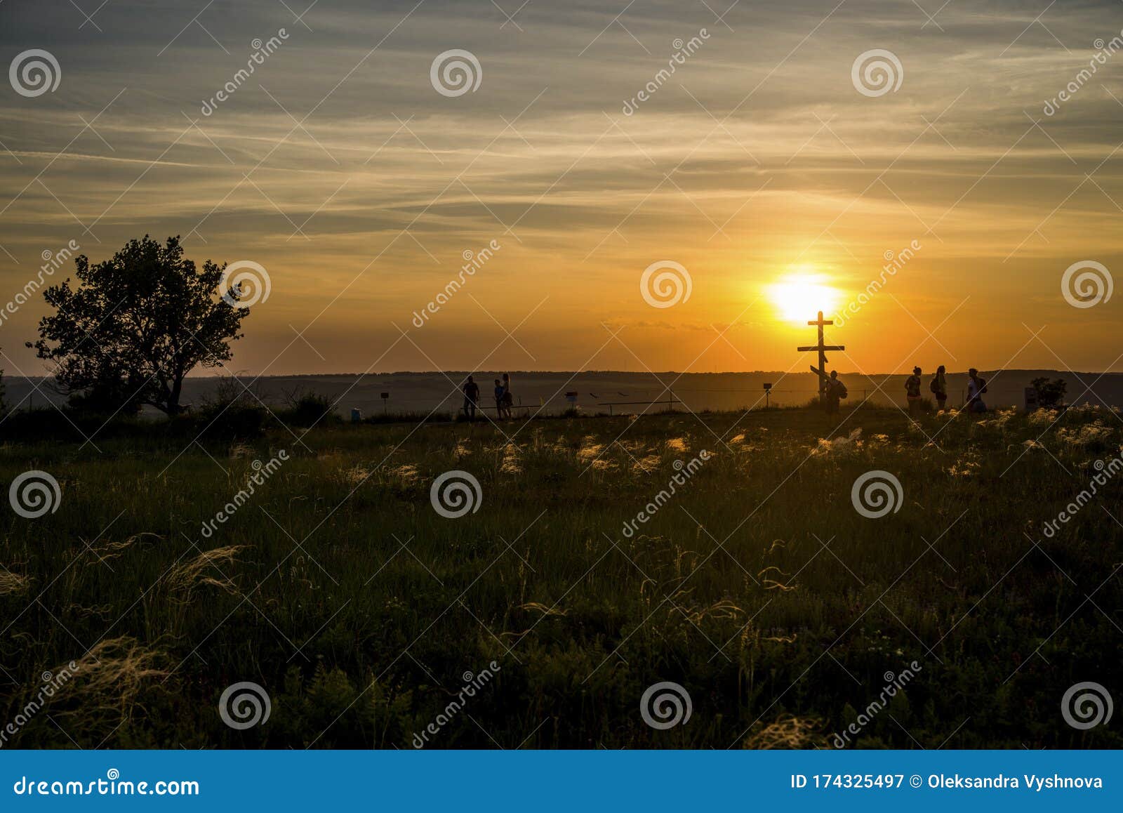 Beautiful orange sunset stock image. Image of summer - 174325497