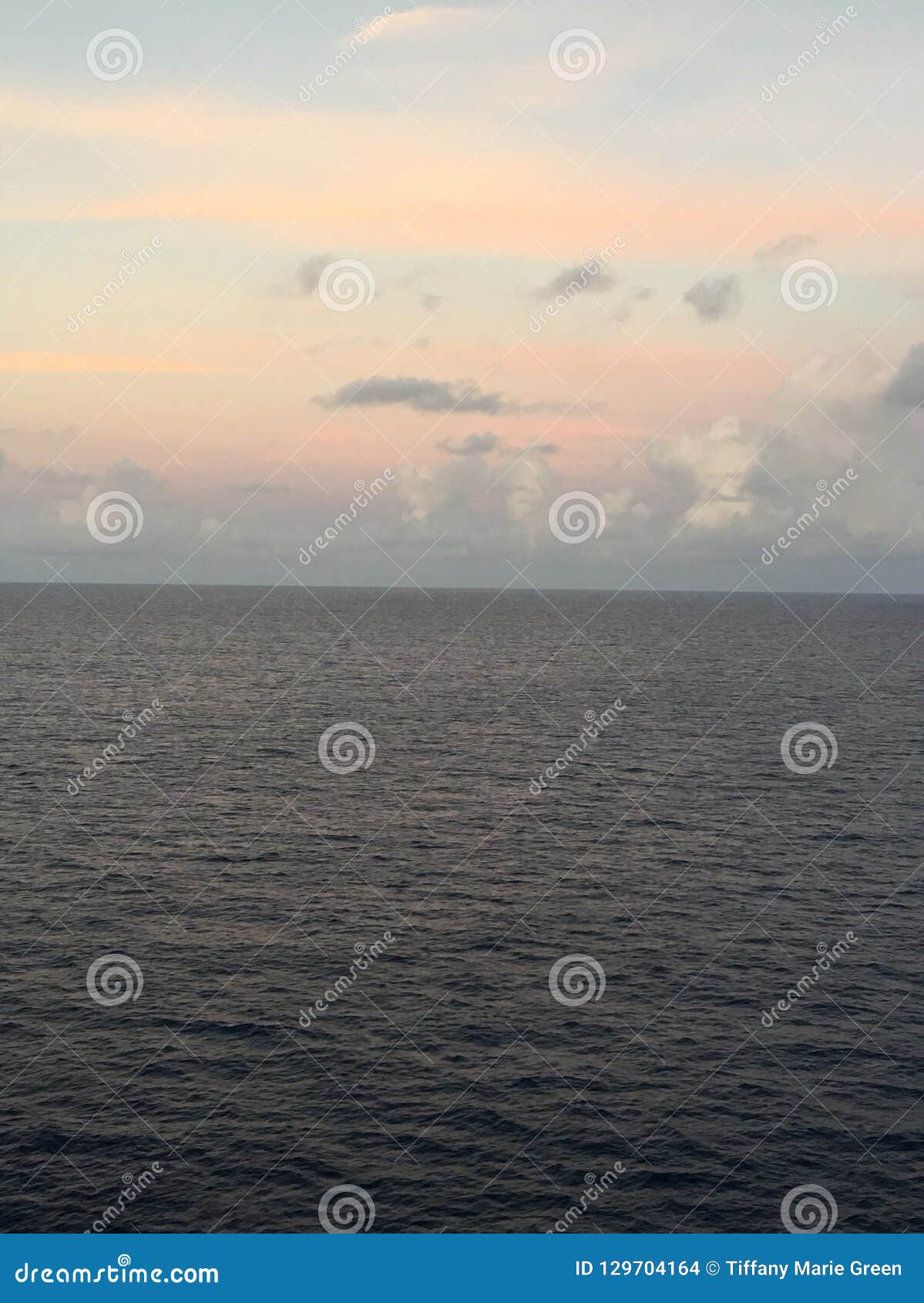 The Sunset Over the Open Ocean Stock Photo - Image of beautiful, rain ...