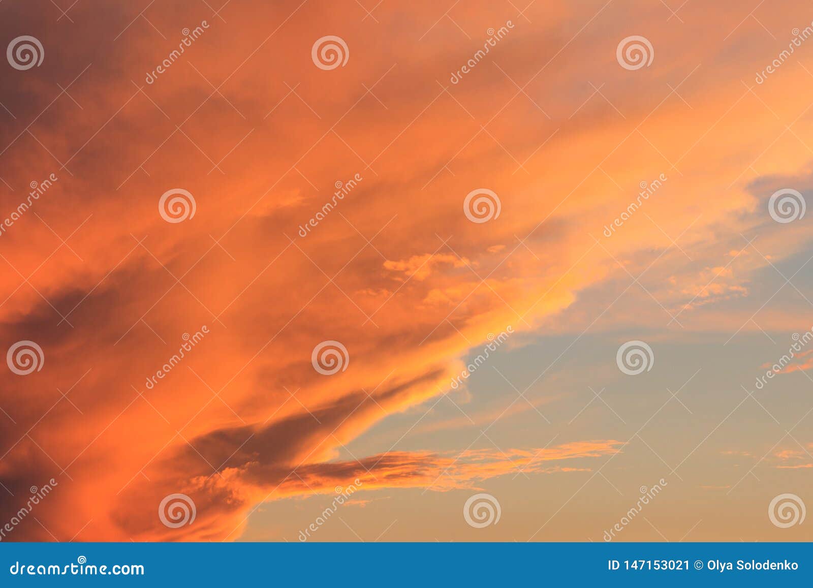 Beautiful Orange Sunset Sky Stock Image - Image of cloud, idyllic ...