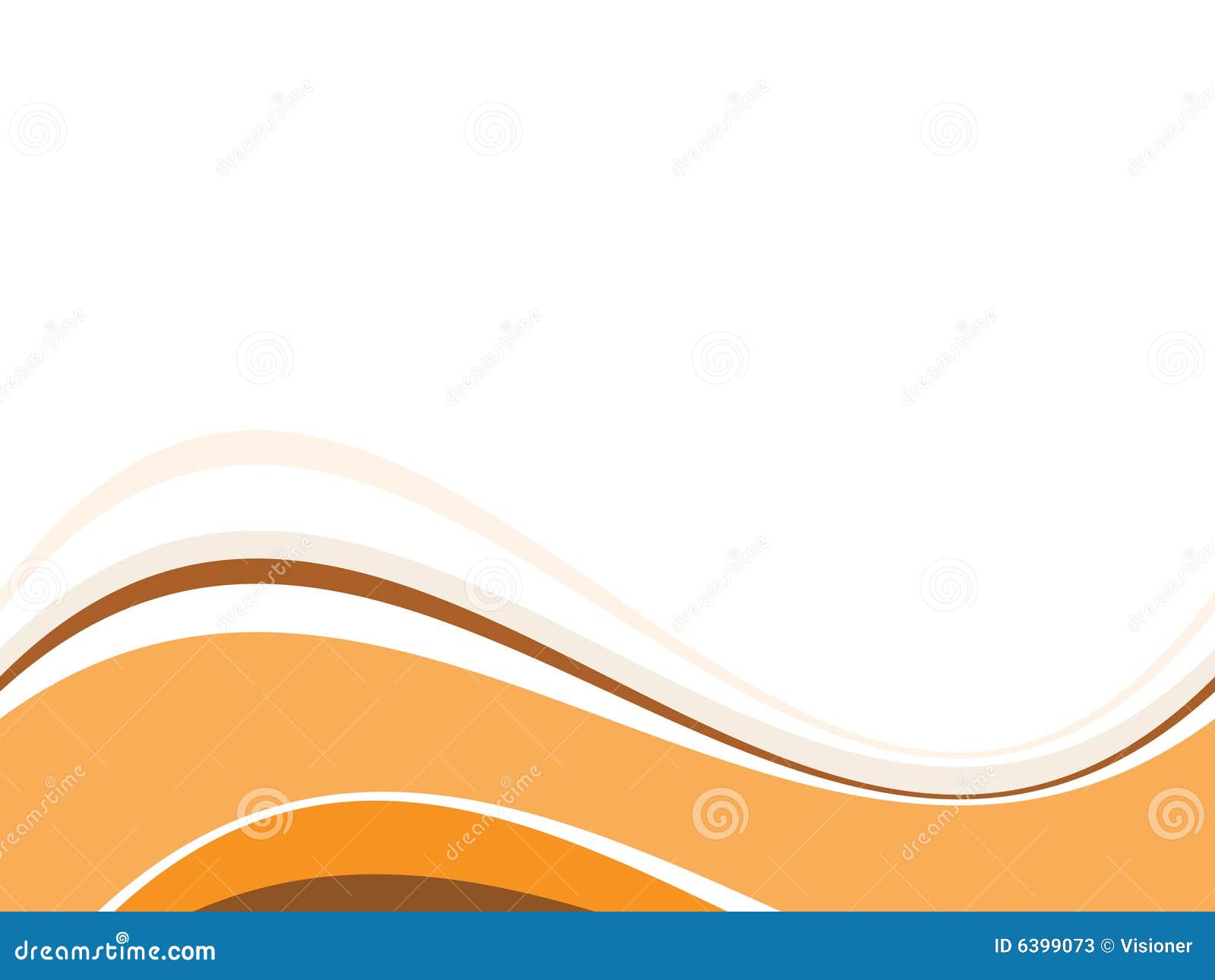 Beautiful orange wave stock vector. Illustration of color - 6399073