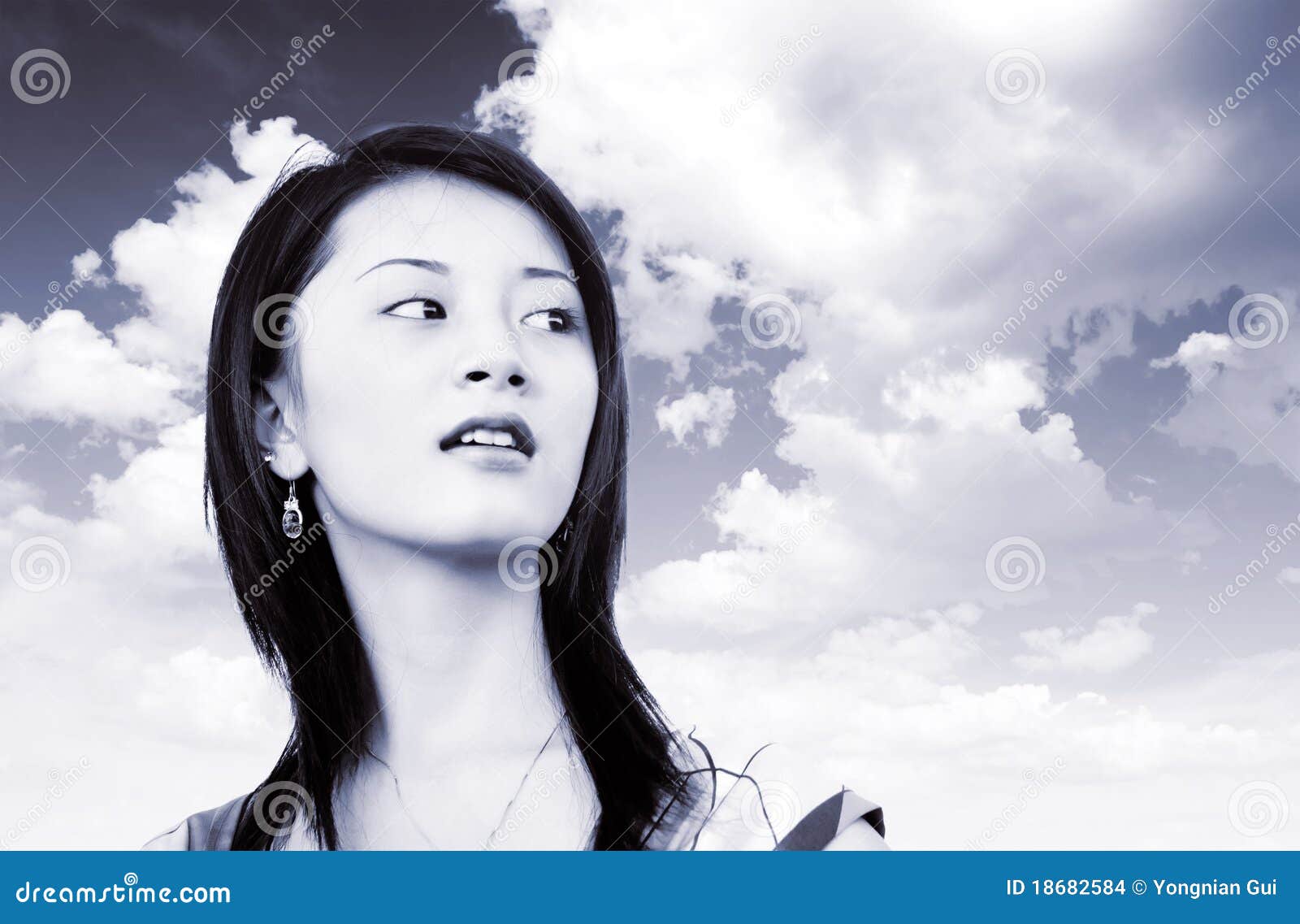 Beautiful oriental girl stock photo. Image of girl, women - 18682584