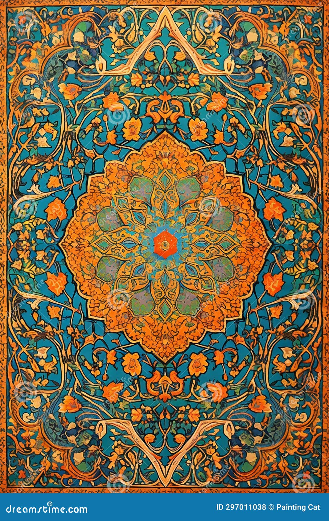 Beautiful Oriental Pattern on the Carpet in Oriental Style Stock ...