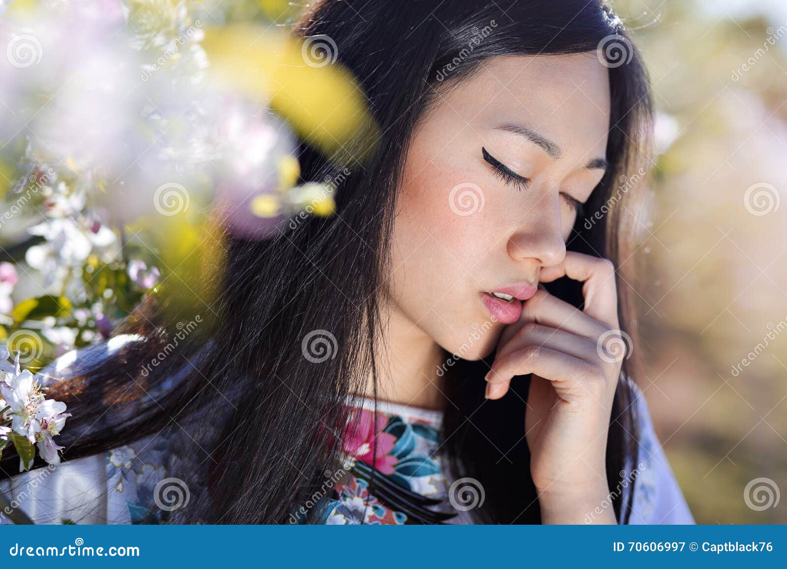 Beautiful Oriental Woman Portrait Stock Image - Image of beautiful ...