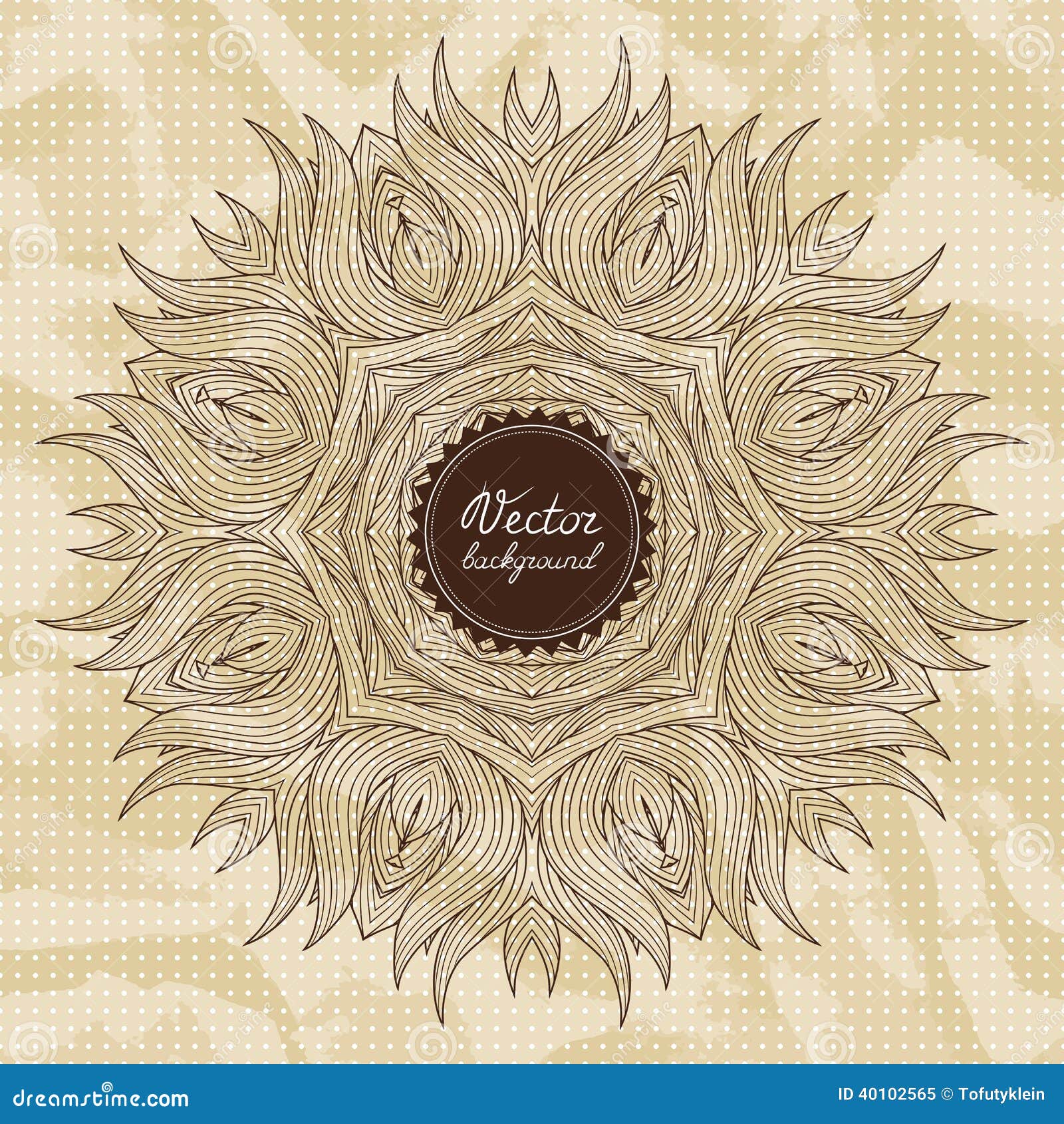 Beautiful Ornamental Round Background Stock Vector - Illustration of ...