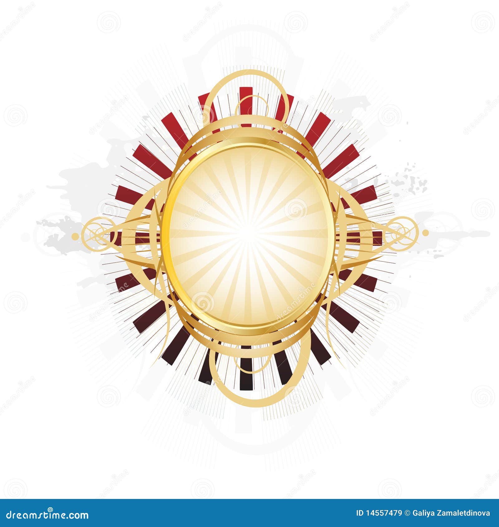 Beautiful ornate shield stock illustration. Illustration of button ...