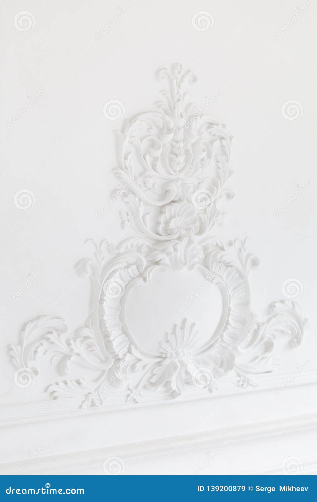 Beautiful Ornate White Decorative Plaster Mouldings in Studio. the ...