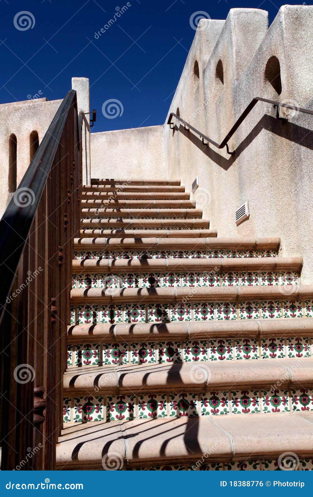 Outdoor Staircase And Wheelchair Ramp. Urban Interior. Exit Or Entrance ...