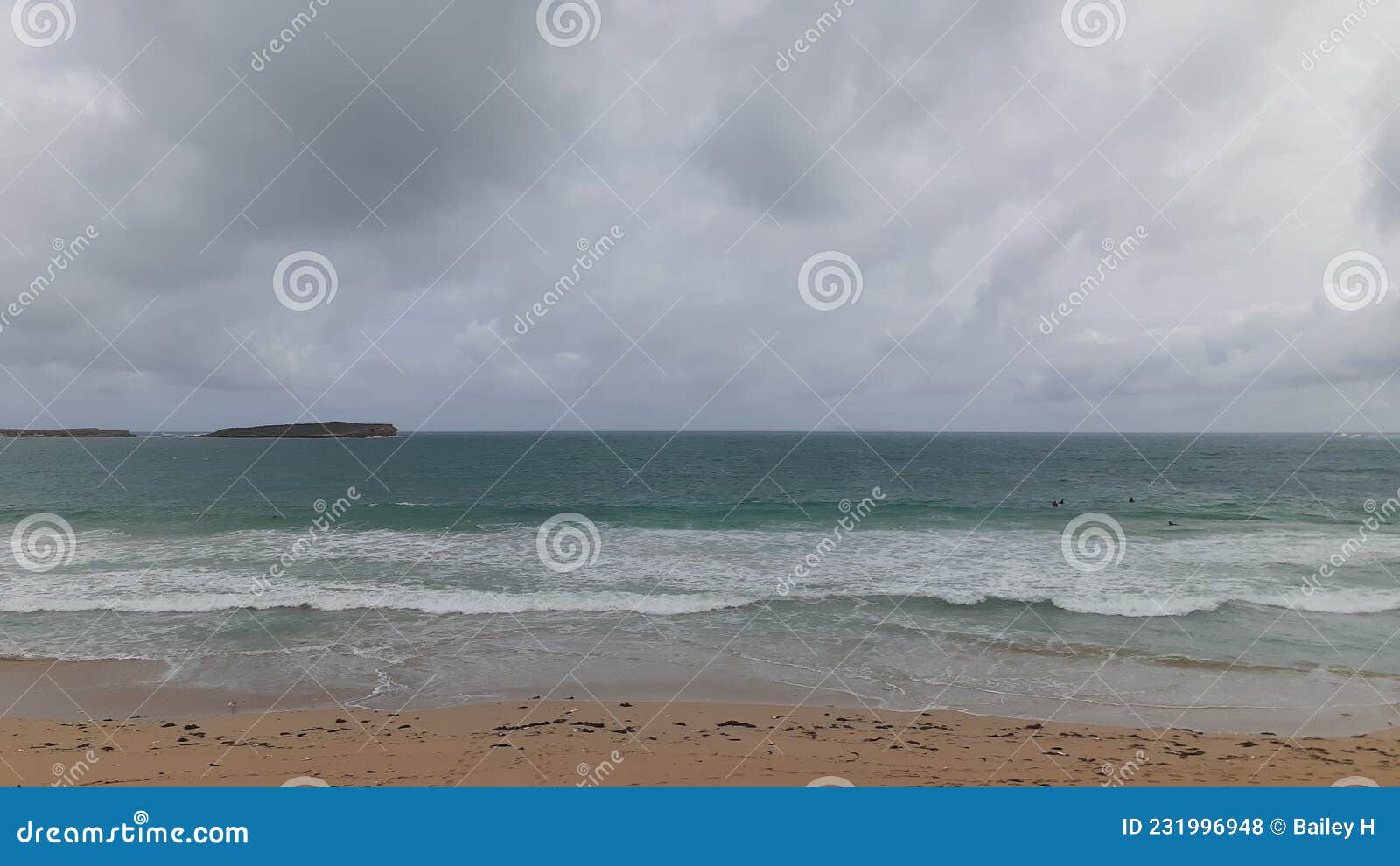 Beautiful Overcast Beach Scene Marion Bay Stock Photo - Image of ...