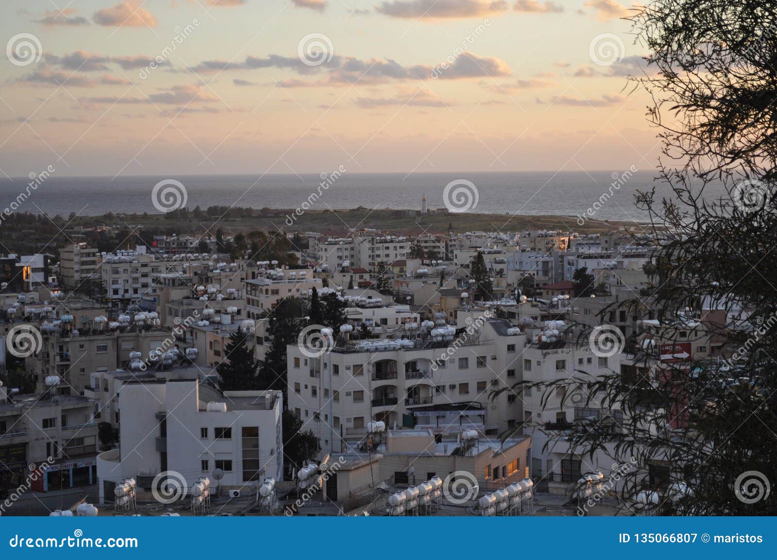 The Beautiful Overview City Centre Paphos in Cyprus Stock Image - Image ...