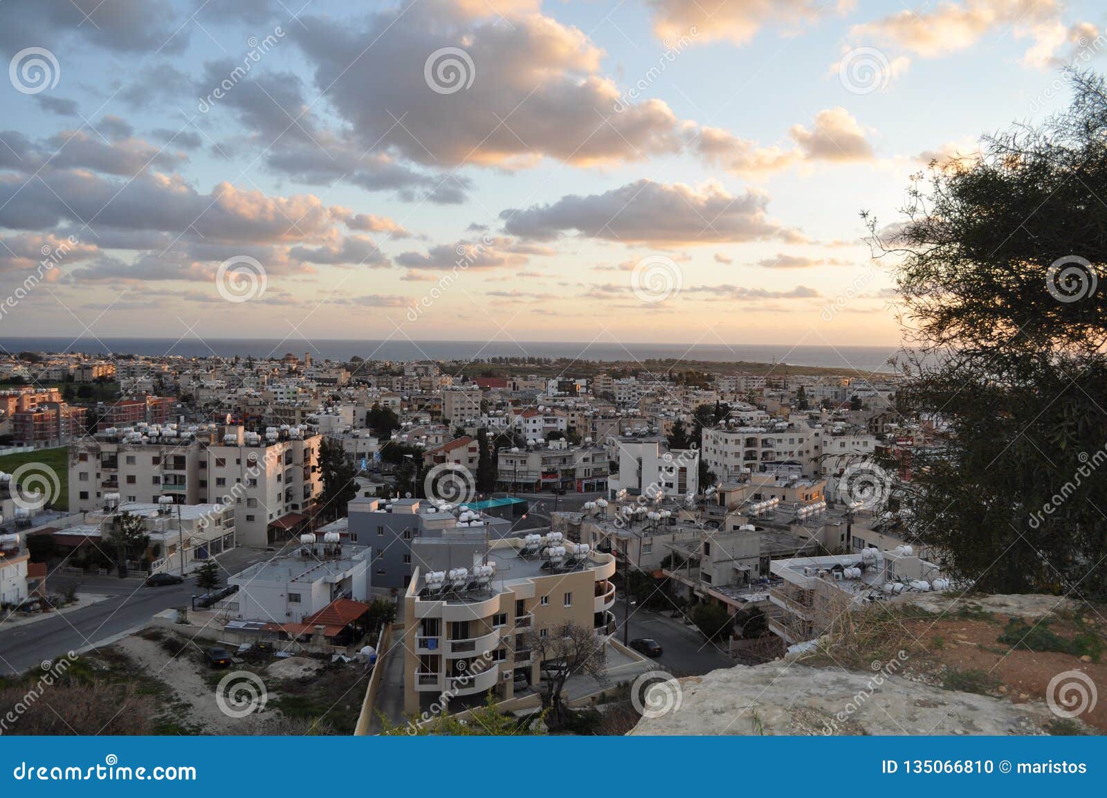 The Beautiful Overview City Centre Paphos in Cyprus Stock Photo - Image ...
