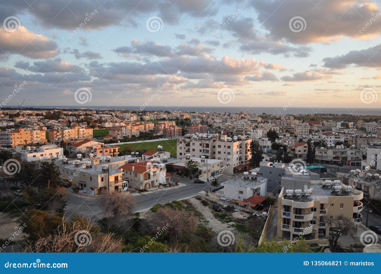 The Beautiful Overview City Centre Paphos in Cyprus Stock Image - Image ...