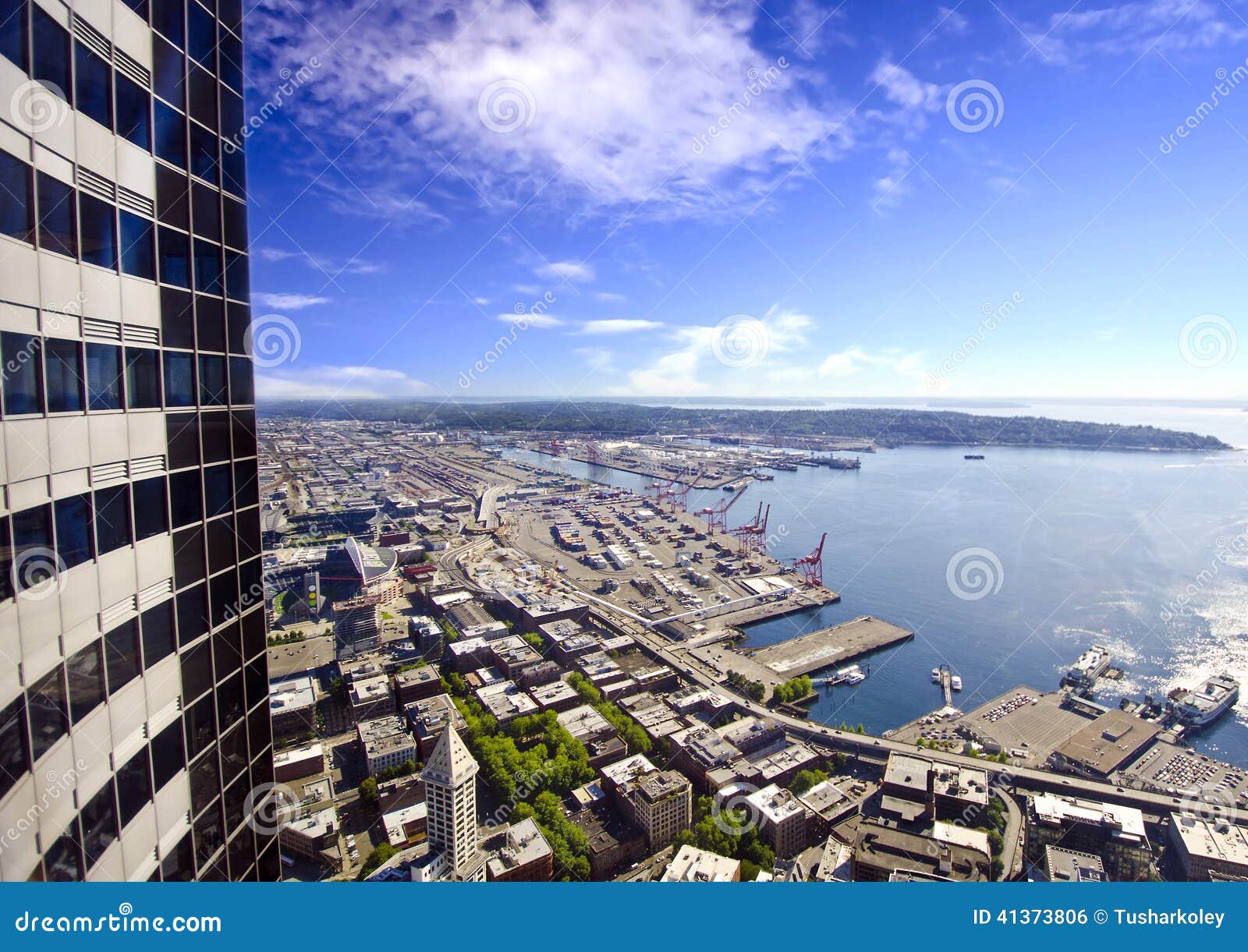 Beautiful Overview from Columbia Tower Stock Photo - Image of spiral ...