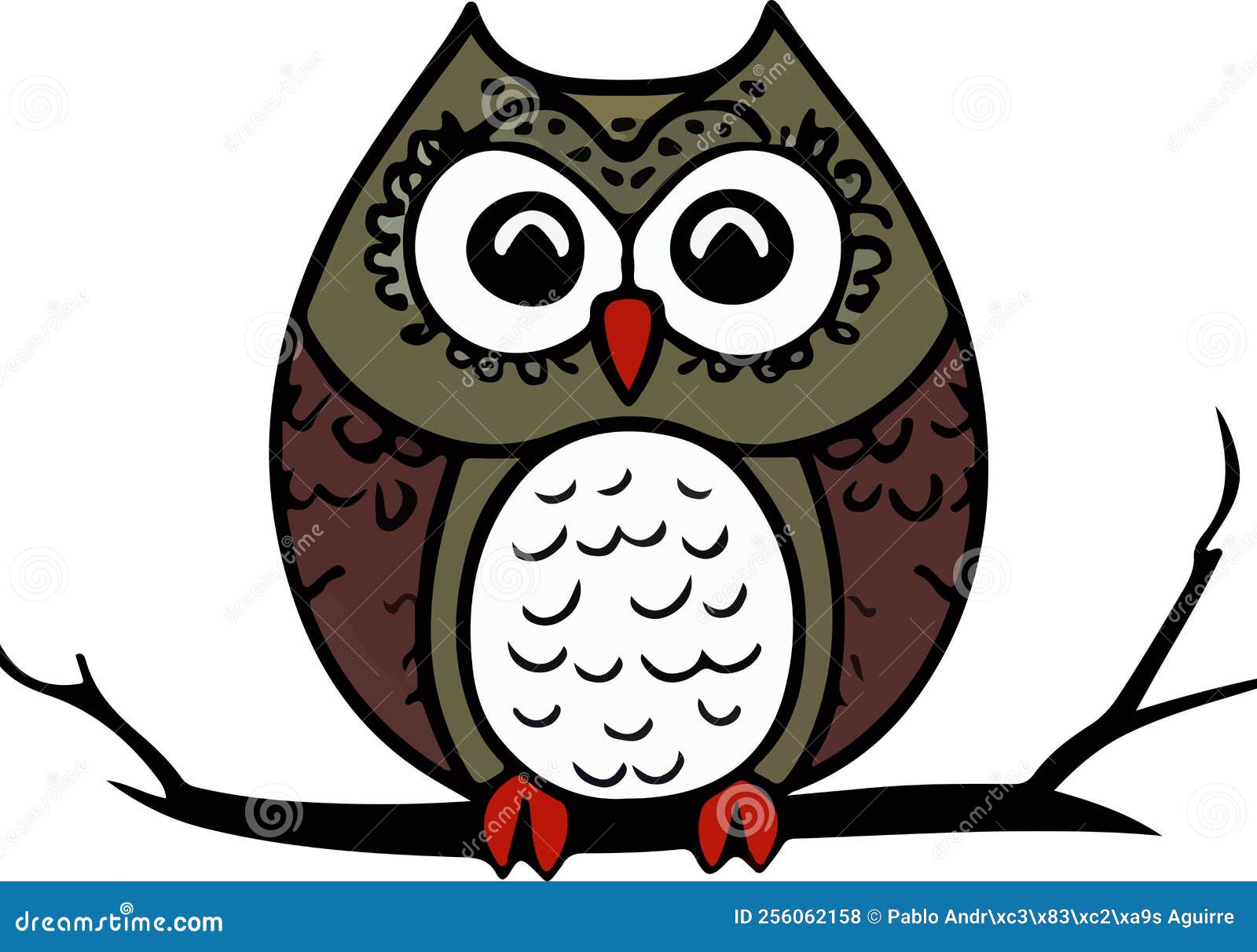 Beautiful Owl on White Background Stock Vector - Illustration of vector ...