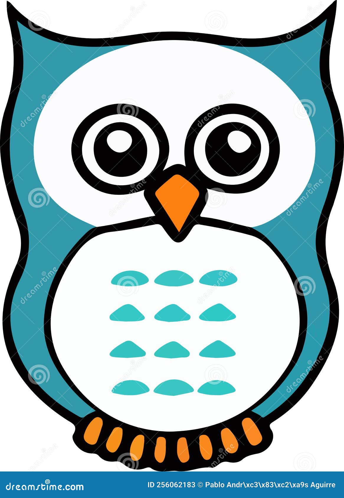 Beautiful Owl on White Background Stock Vector - Illustration of print ...