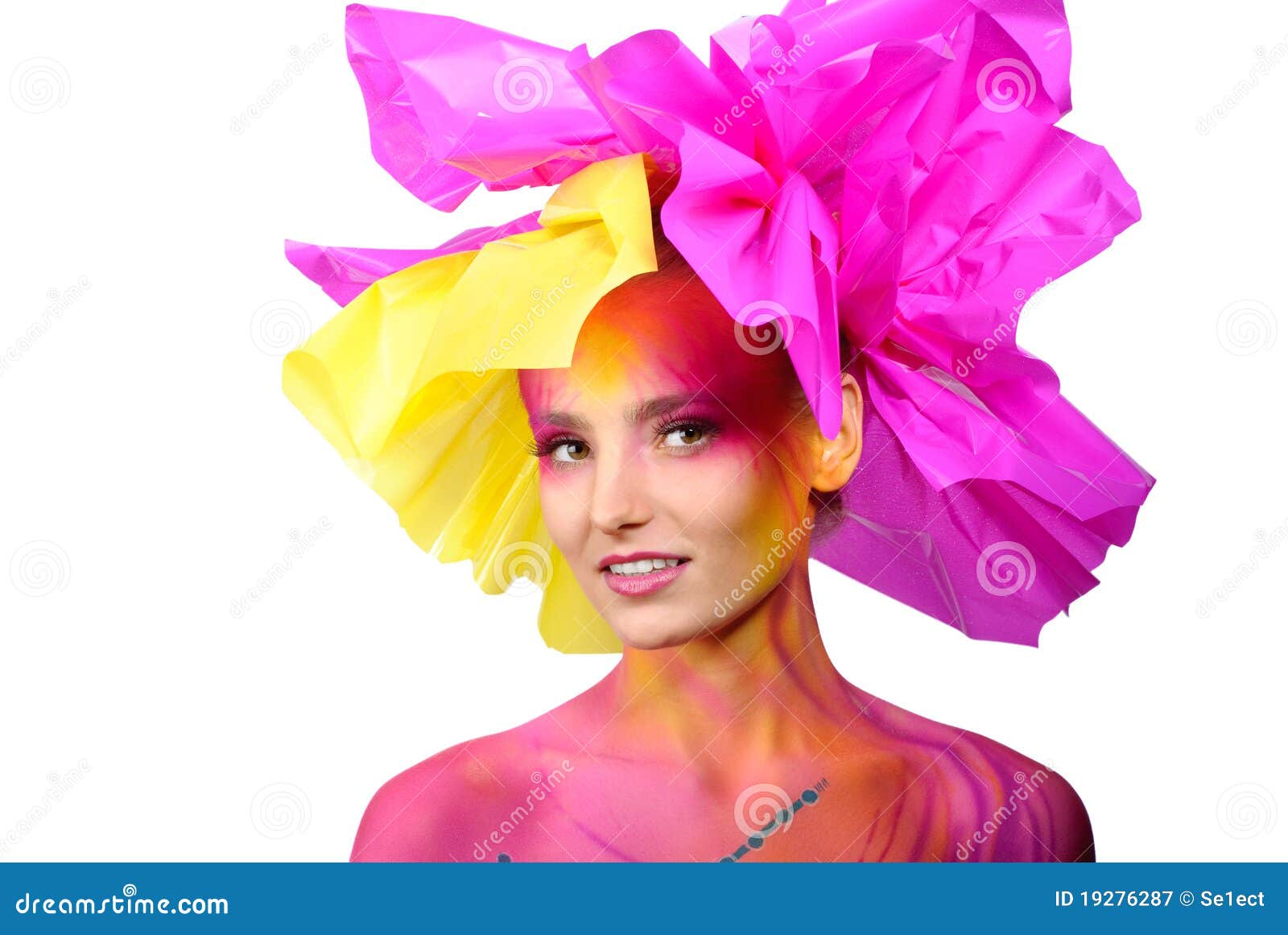 Beautiful painted woman stock image. Image of creative - 19276287