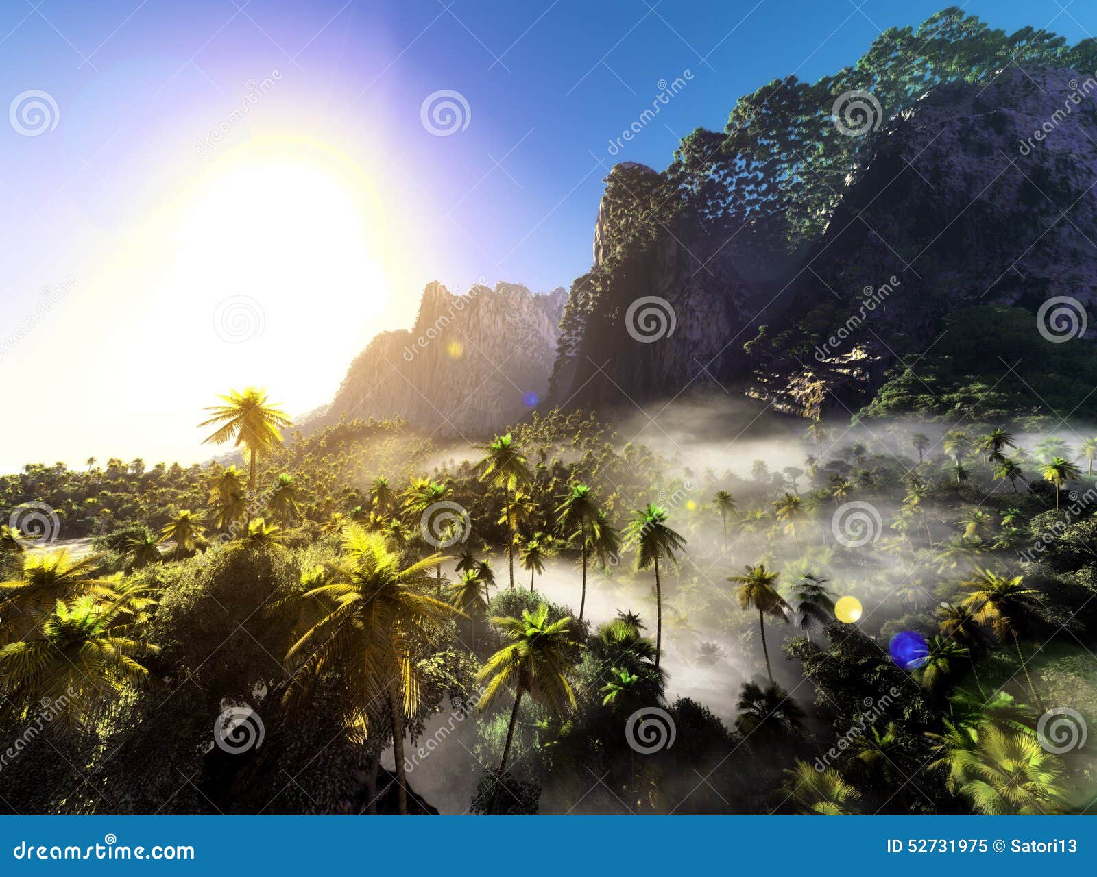 Beautiful palm trees stock image. Image of forest, travel - 52731975