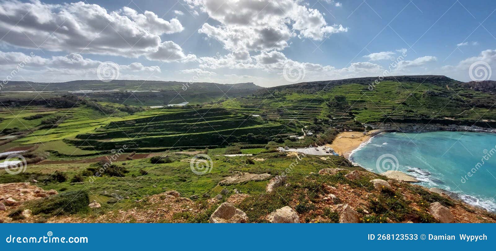 Beautiful Panorama in Malta Stock Image - Image of river, landscape ...