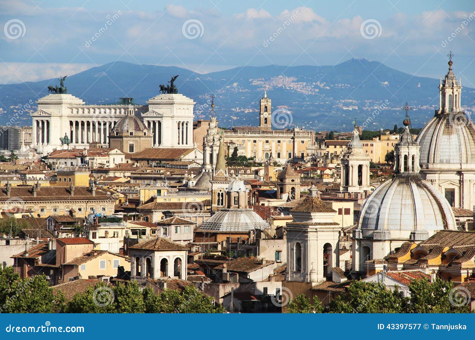 Beautiful Panorama of Rome, Italy Stock Image - Image of europe, city ...