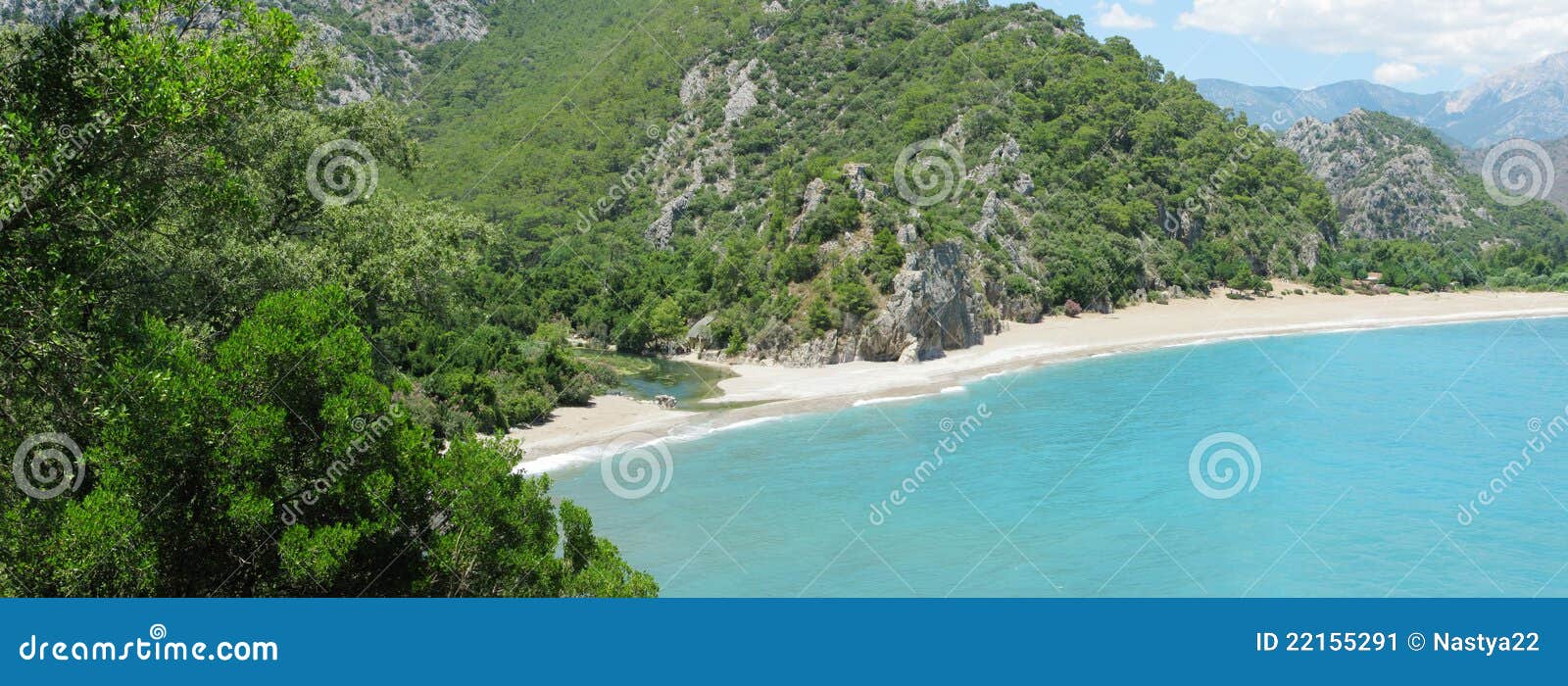 Beautiful Panorama of Turkish Coastline Stock Image - Image of journey ...