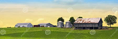 Beautiful panoramic farm stock photo. Image of pasture - 15528308