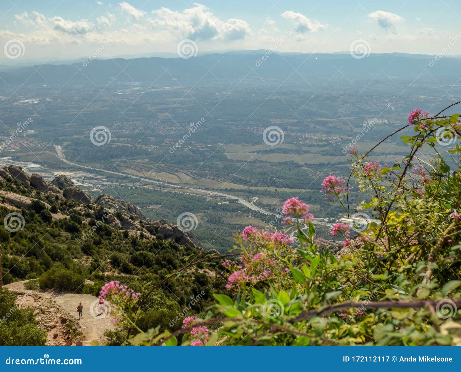 Panoramic Mountain Scenery, Distant Cloudy Horizon Stock Image - Image ...
