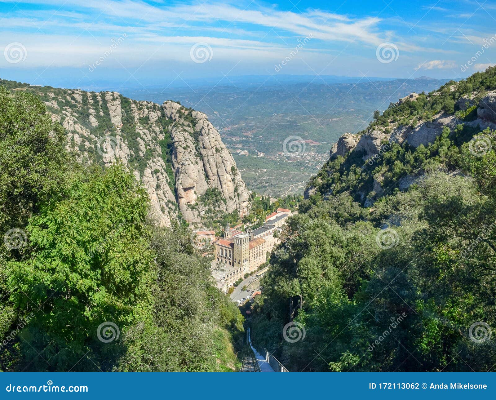 Panoramic Mountain Scenery, Distant Cloudy Horizon Stock Photo - Image ...