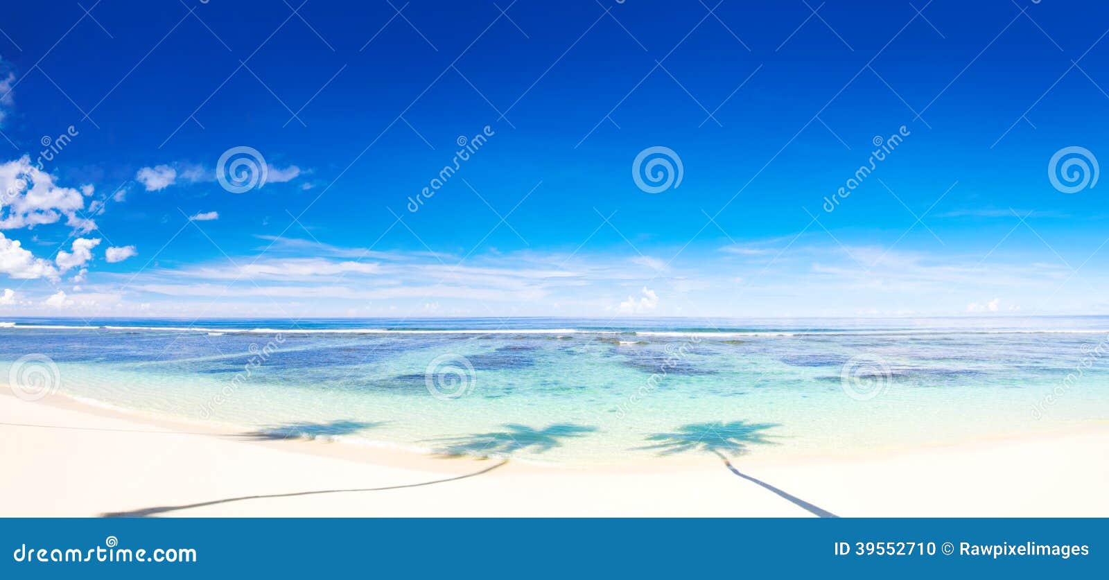 Beautiful Panoramic Scene of Beautiful Beach Stock Photo - Image of ...