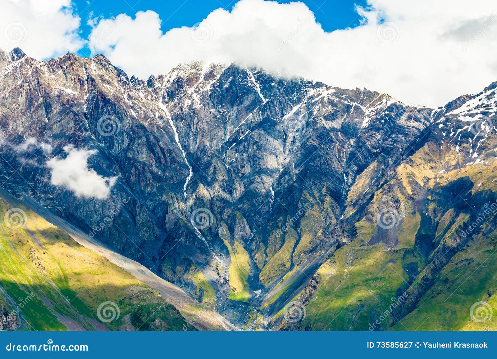 A Beautiful Panoramic View of the Georgian Mountains Stock Image ...
