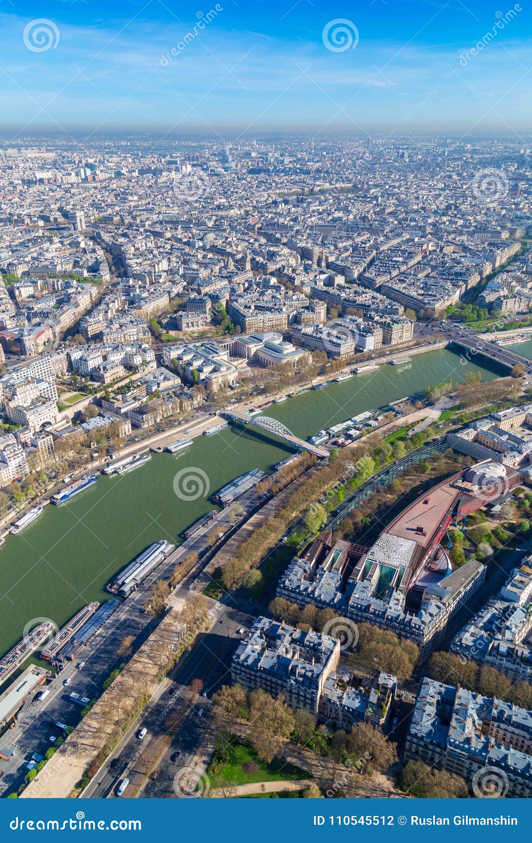 Beautiful Panoramic View of Paris from the Eiffel Tower Stock Photo ... Beautiful Panoramic View of Paris from the Eiffel Tower Stock Photo ...