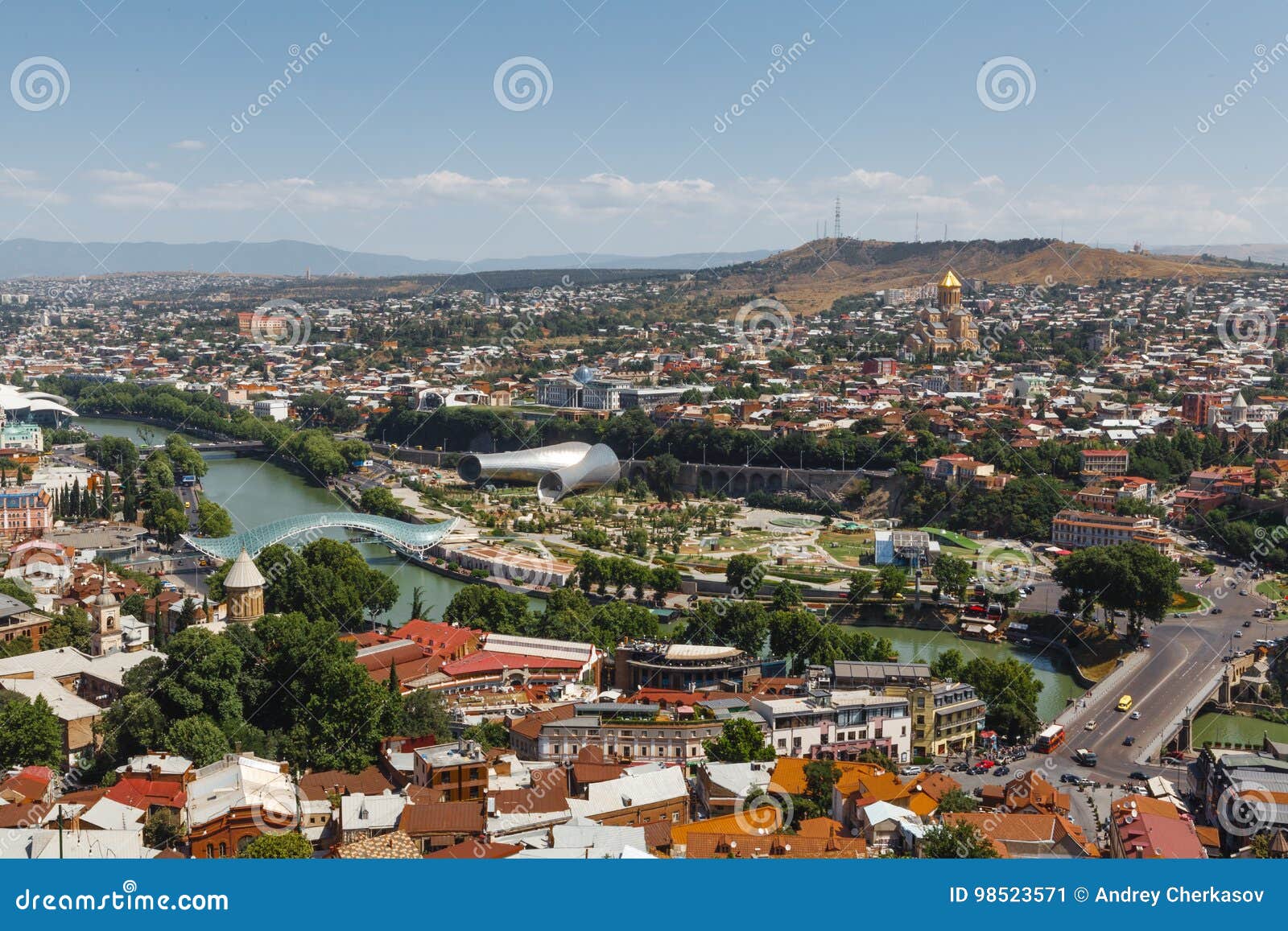Beautiful Panoramic View of Tbilisi Editorial Photo - Image of mountain ...