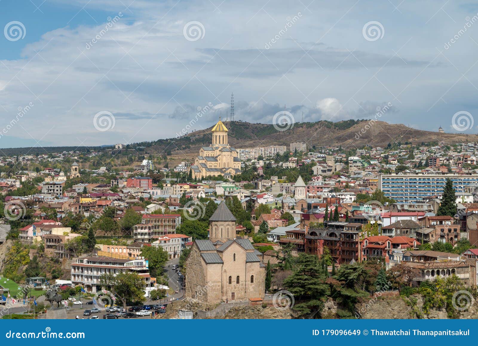 Beautiful Panoramic View of Tbilisi at Sunset. Editorial Stock Image ...