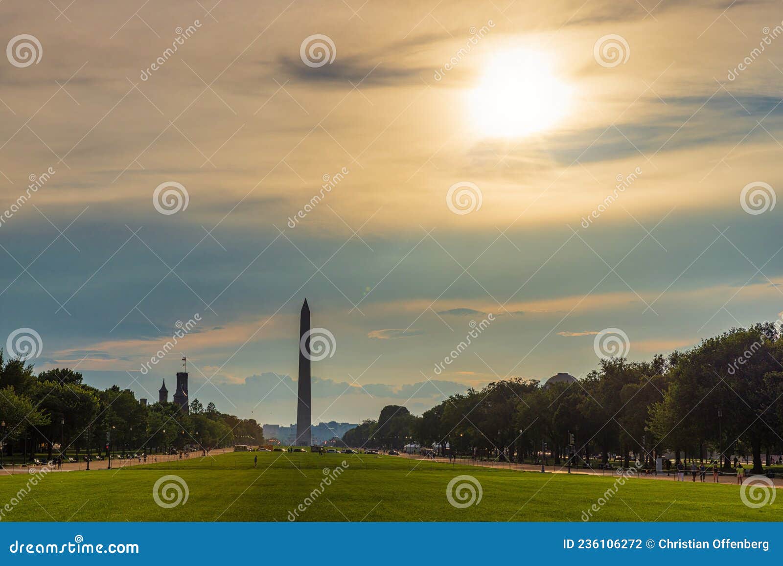 Beautiful Panoramic View of the Washington DC Skyline. Stock Photo ...