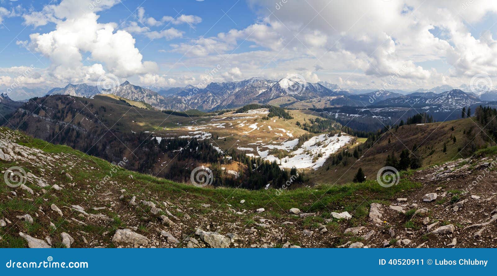 Beautiful Panoramic Views of the Austrian Alps Stock Image - Image of ...
