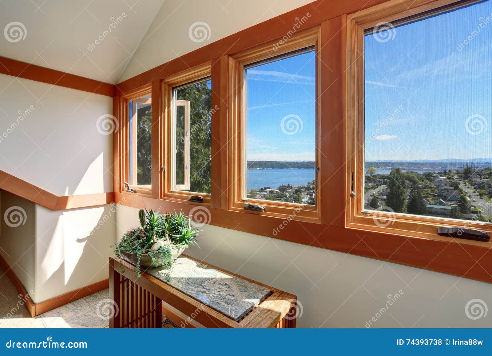 Beautiful Panoramic Water View from the Window. Stock Photo - Image of ...