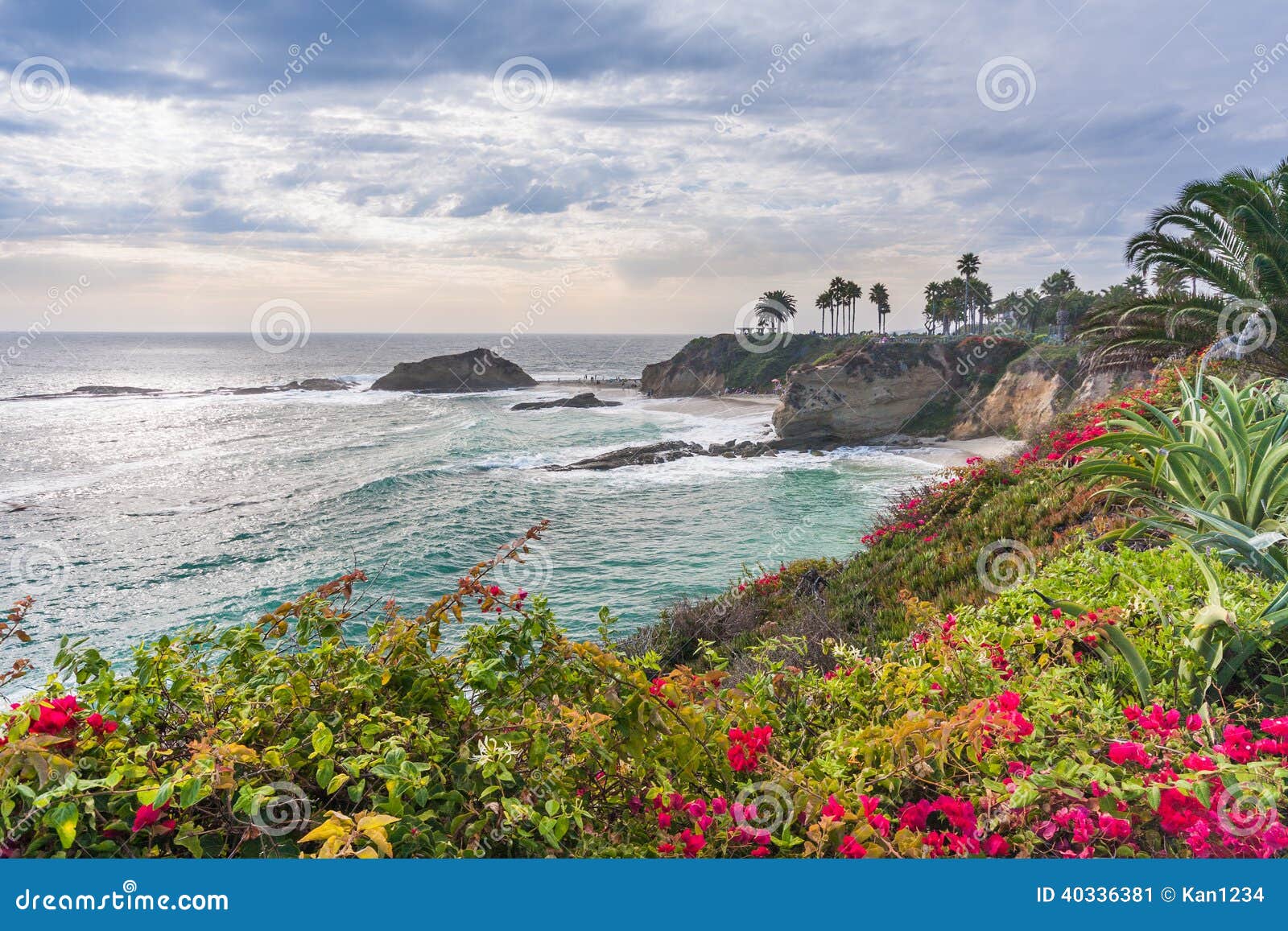 Beautiful Park at Laguna Beach Stock Image - Image of ocean, scene ...