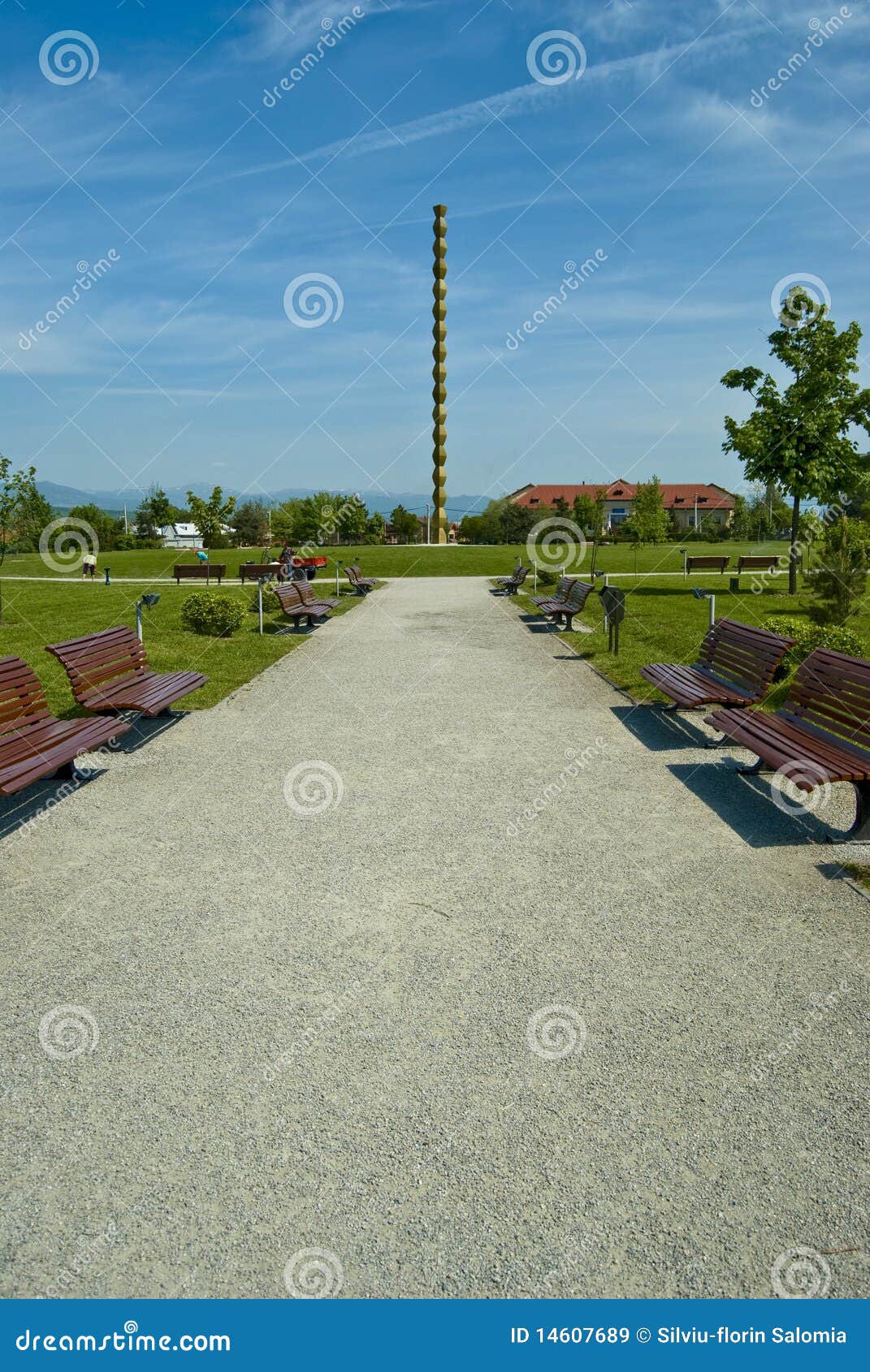 Beautiful Park in Romania with Endless Column Stock Image - Image of ...