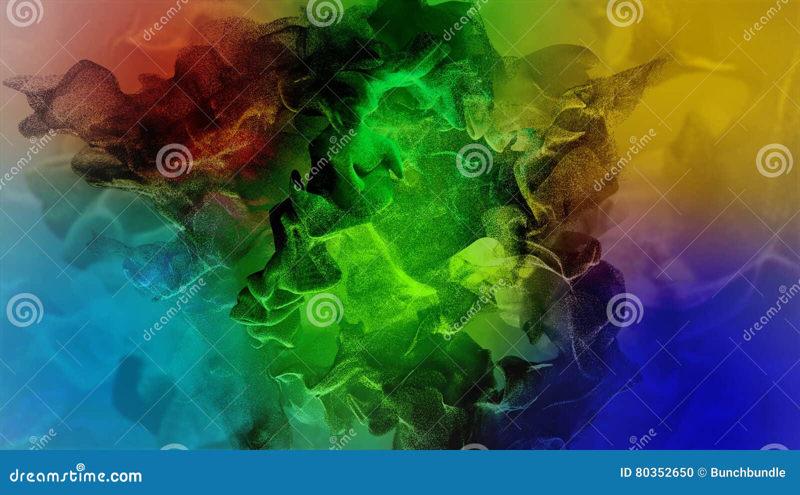 Beautiful Particles on Colored Background, 3d Illustration Stock ...