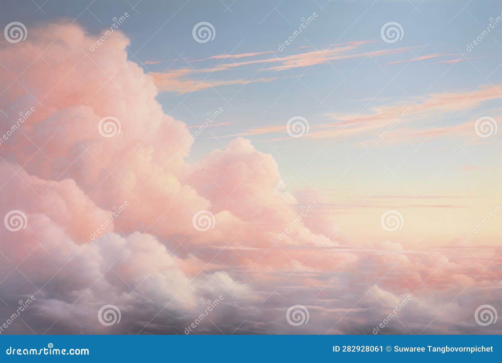 Beautiful Pastel Tone Color Sky Reflection on Water with Sunlight Stock ...