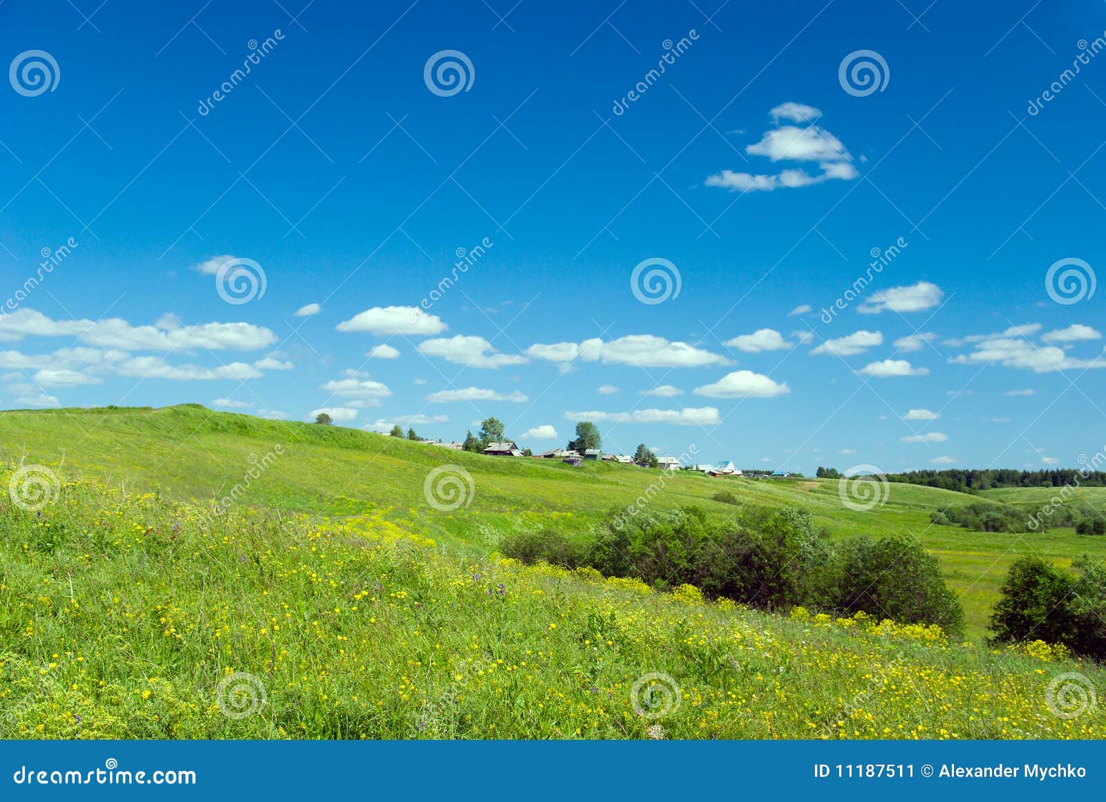 Beautiful Pastoral Landscape Stock Image - Image of hillock, cloud ...