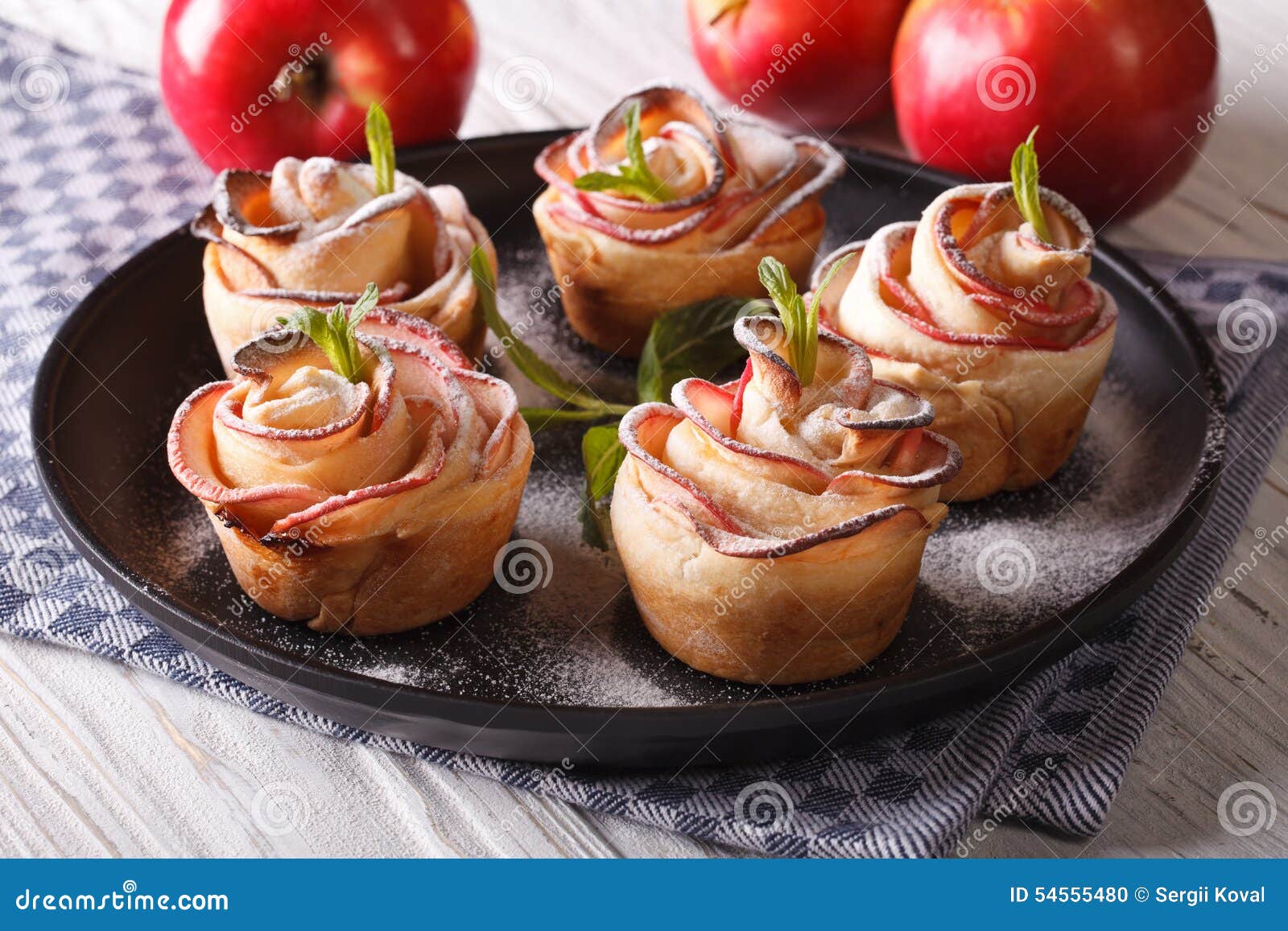 Beautiful Pastries Apples in the Form of Roses Stock Photo - Image of ...