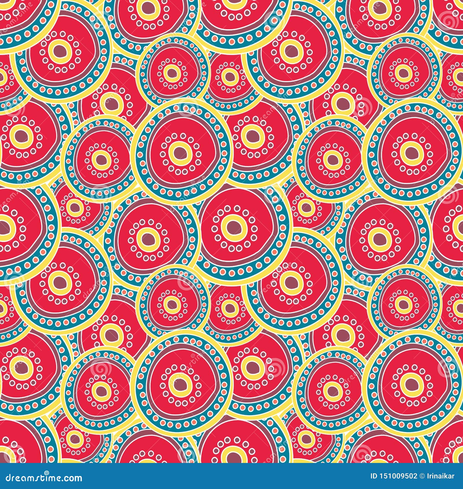 Bright Crimson Circles Layering on Each Other. Stock Vector ...