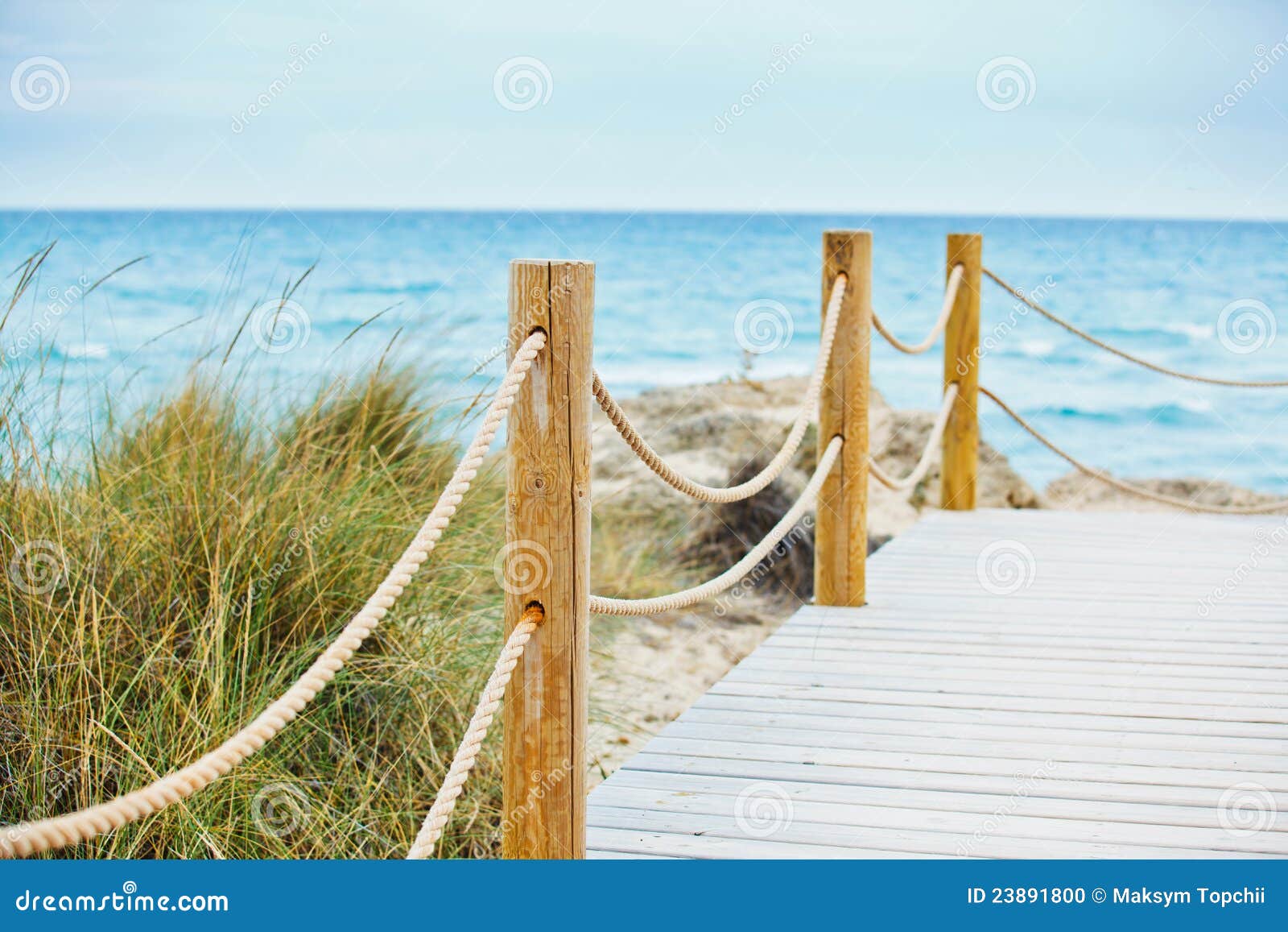 Beautiful Path To Beach into Osean Stock Photo - Image of summer ...