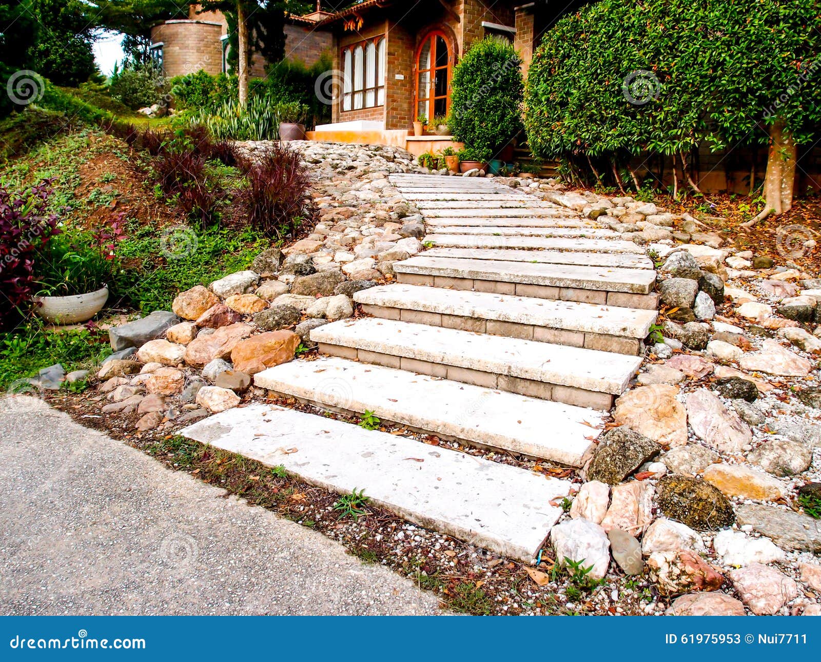 Beautiful pathway stock image. Image of pathway, holiday - 61975953