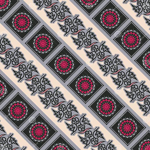 Beautiful Pattern Batik Texture Indonesia Fabric Stock Vector ...