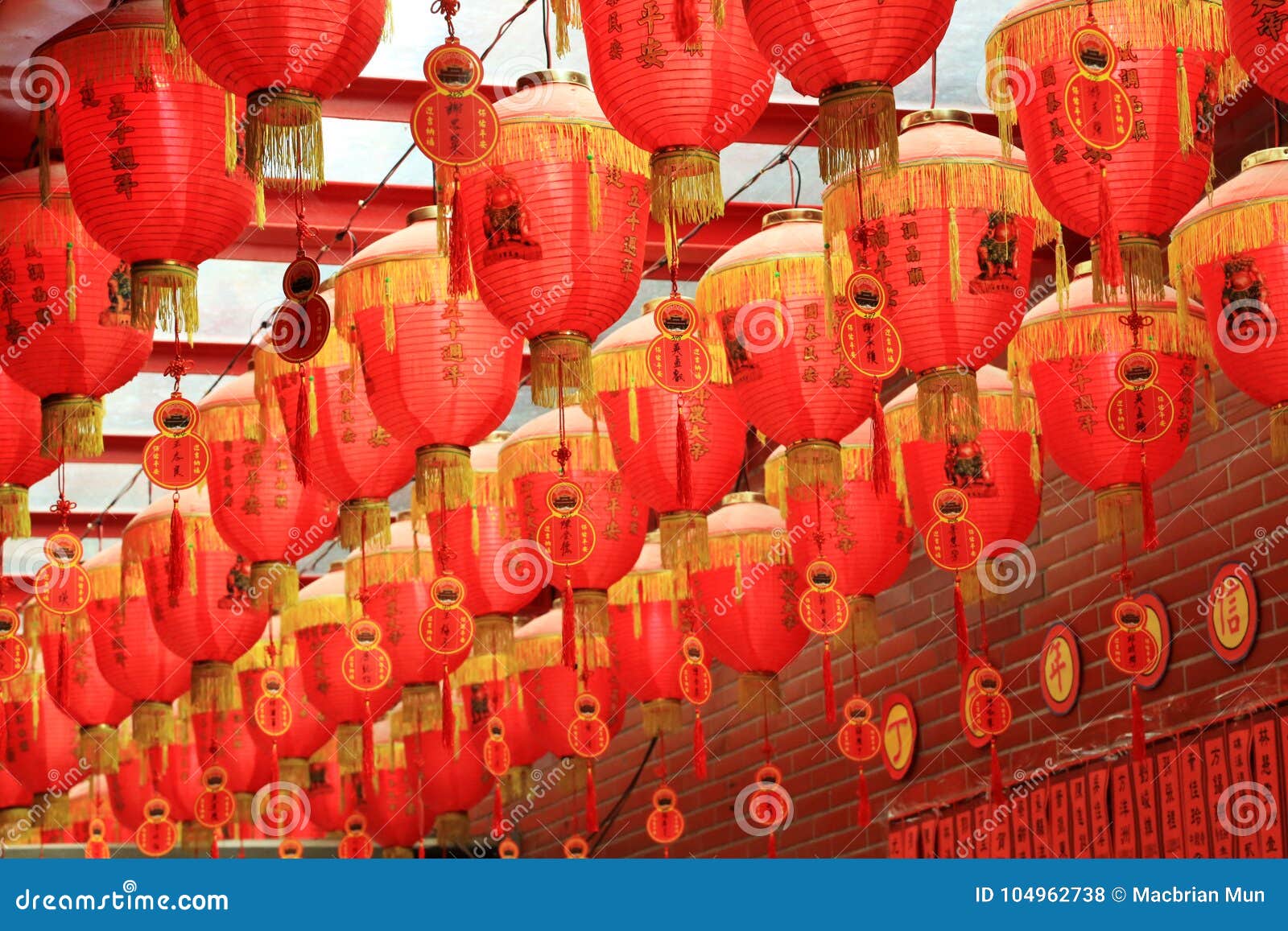 Beautiful Pattern of Chinese Lanterns Stock Photo - Image of chinatown ...