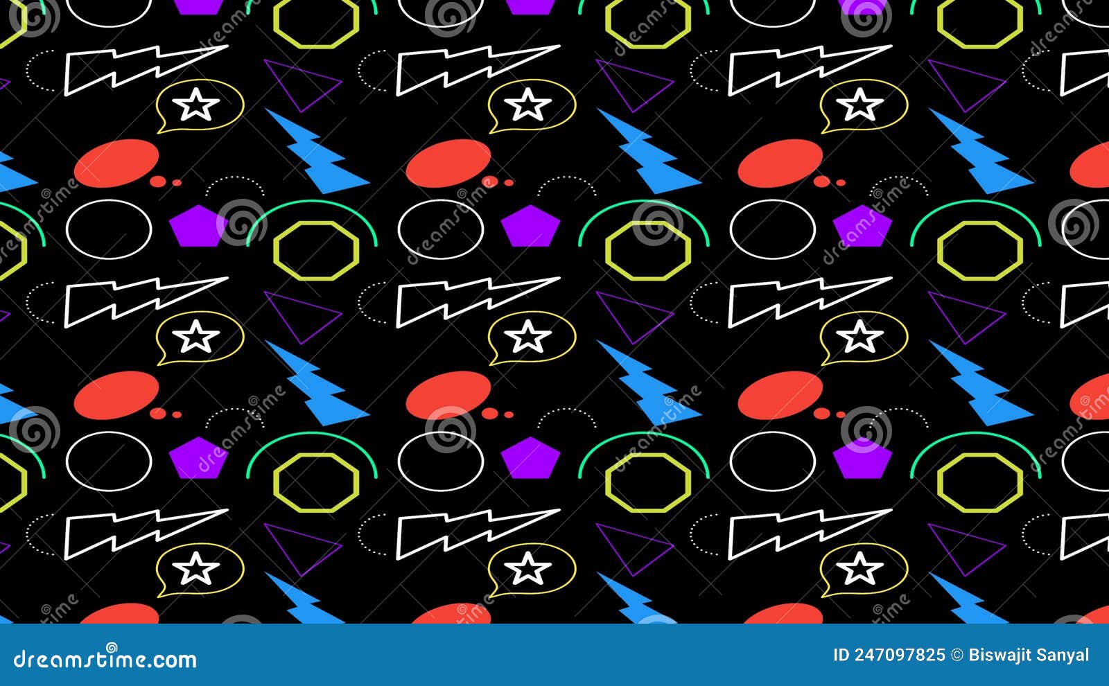 Beautiful Pattern Design with Multiple Shapes . Stock Illustration ...