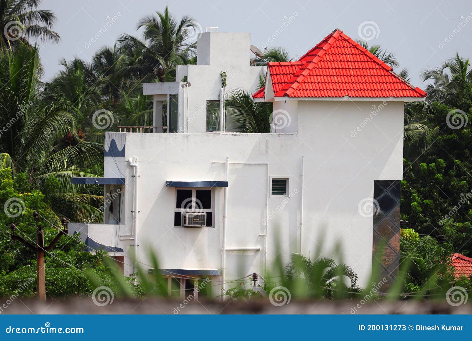 With Beautiful Pattern Design of the Upper Part of the House Made of ...