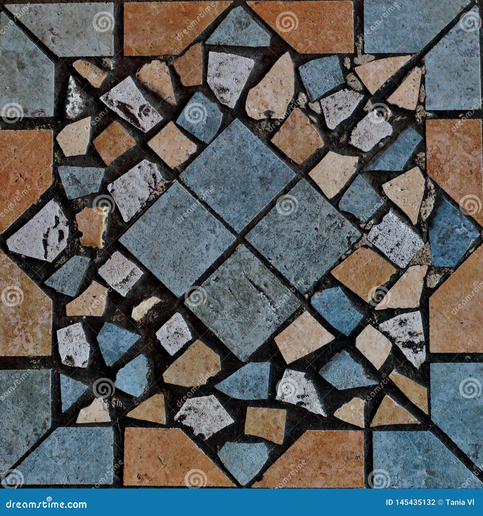 Beautiful Pattern with Different Pieces of Tile Stock Photo - Image of ...