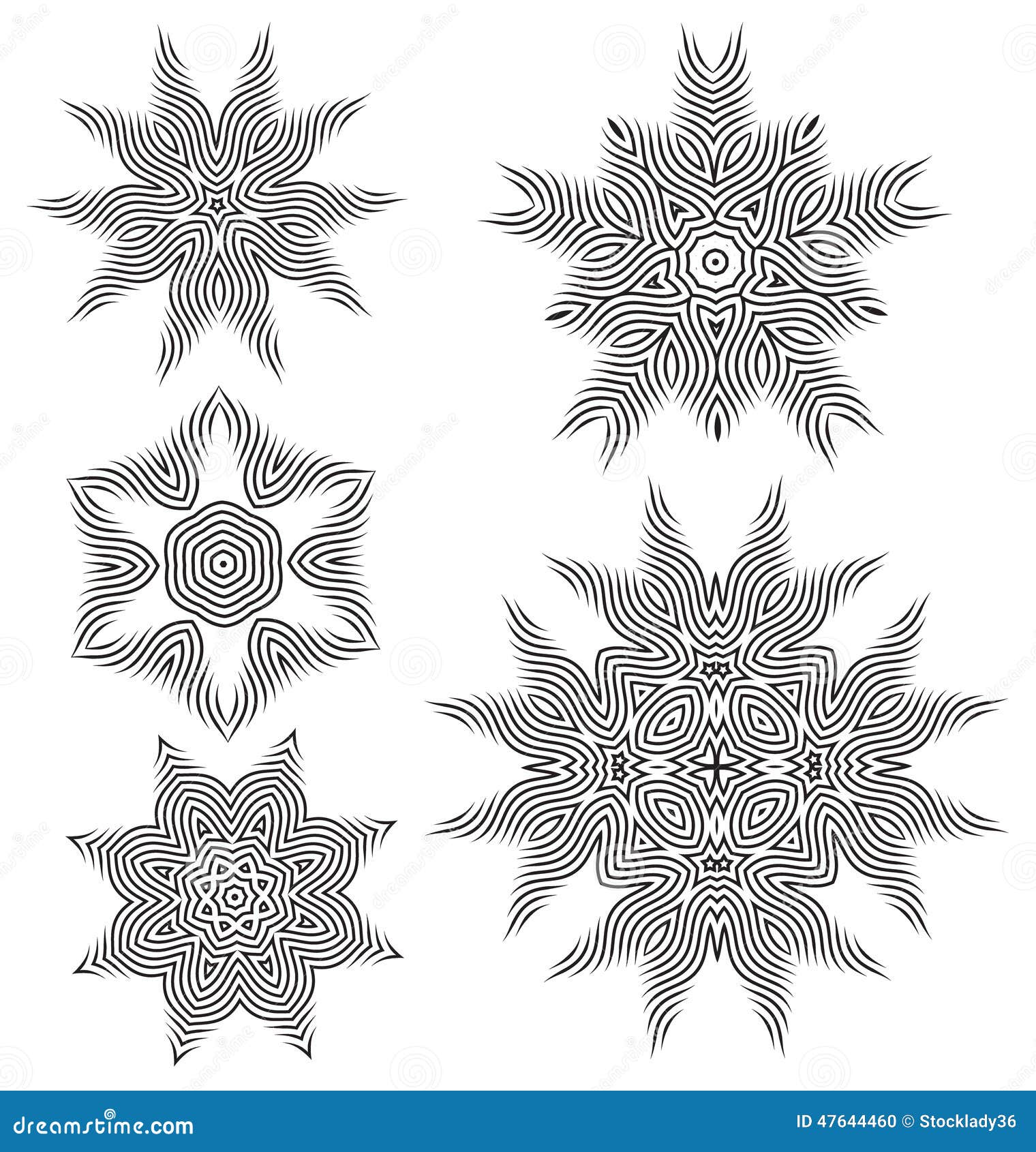 Beautiful Pattern Flower Elements Stock Vector - Illustration of shape ...