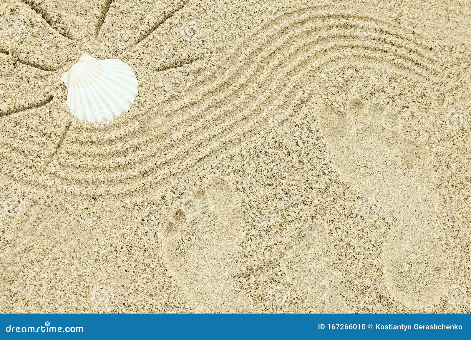 Beautiful Pattern on the Sea Sand on Nature Background Stock Photo ...